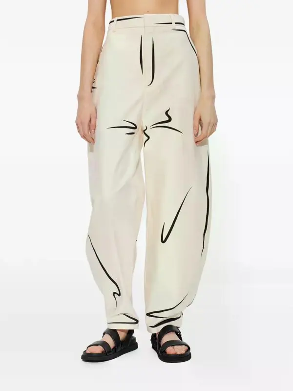 Moschino Graphic Print Cotton Trousers