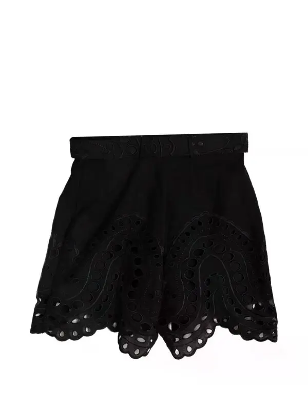 Charo Ruiz Ibiza Eyelet Belted Shorts