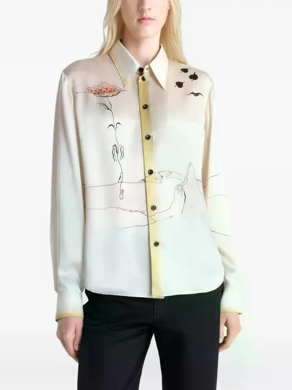 LEMAIRE Lemiare Landscape Print Shirt
