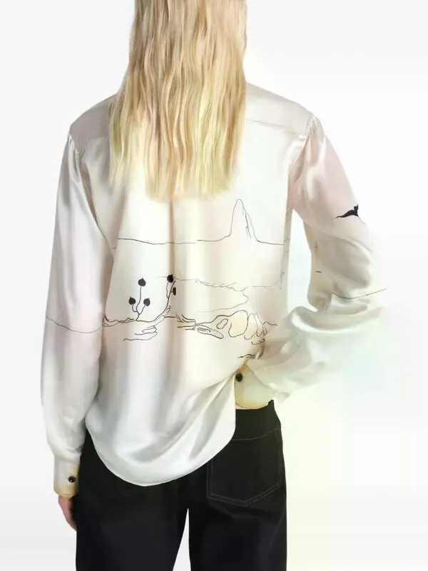 LEMAIRE Lemiare Landscape Print Shirt