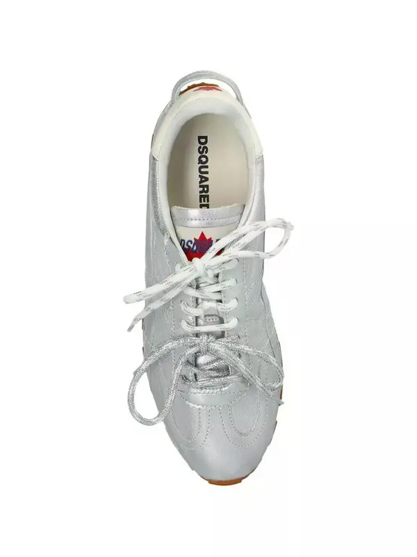 Dsquared2 Laminated Leather Lace-up Sneakers
