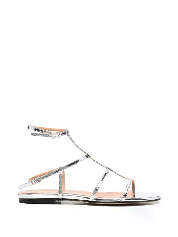 THE SELLER T-bar Strappy Sandals - Silver