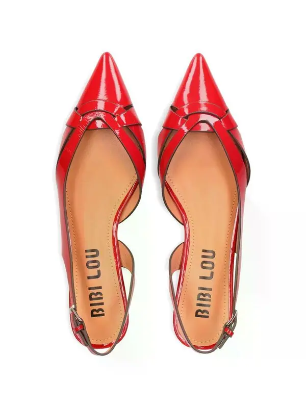 BIBI LOU Nolia Woven-strap Leather Pumps