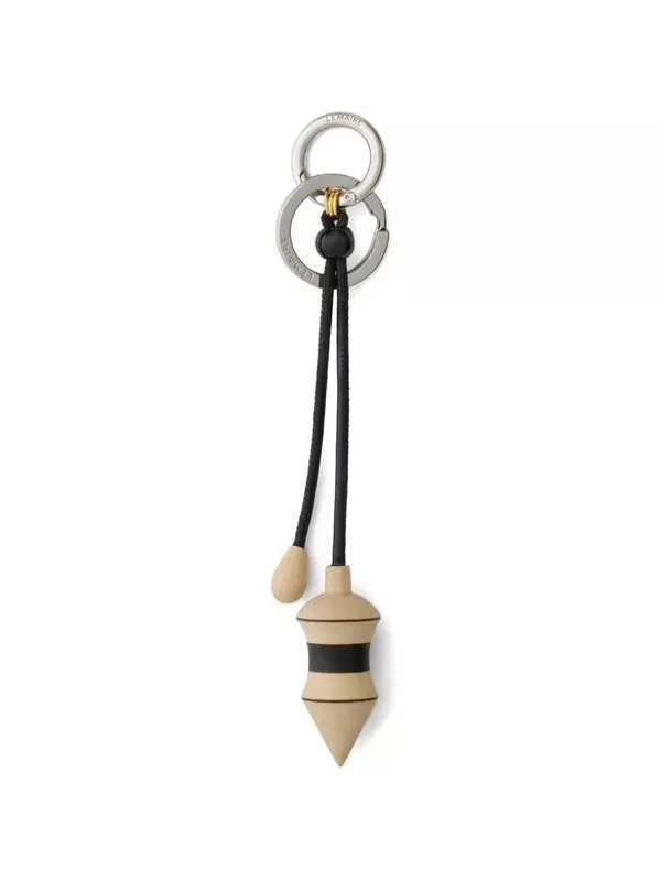 LEMAIRE Striped Pendulum Keyring - Neutrals