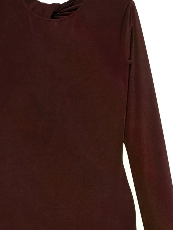 Raquel Diniz Long Sleeve Open Back Maxi Dress - Brown