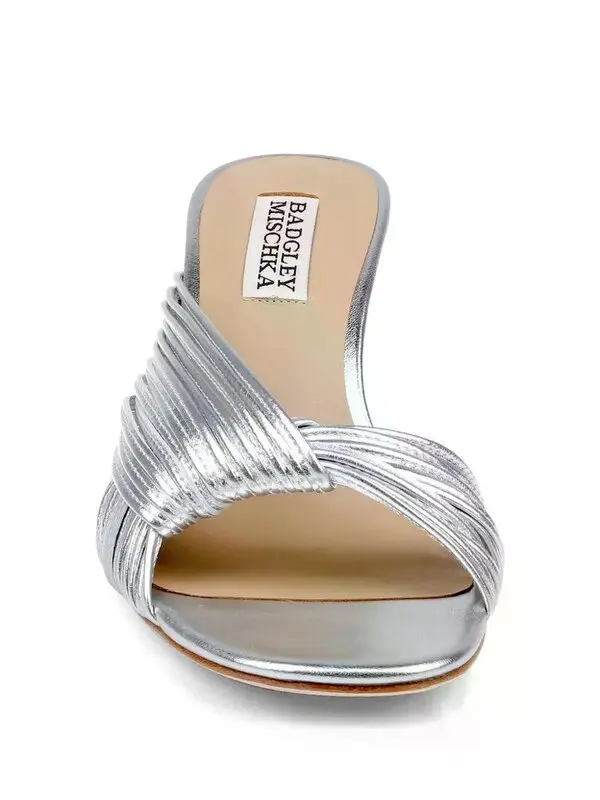 Badgley Mischka Winta Knotted Metallic Sandals