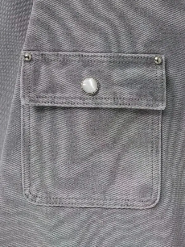 WOOYOUNGMI Leather Collar Pocket Jacket