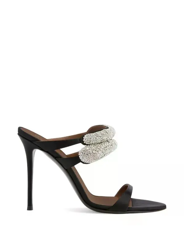 GIUSEPPE ZANOTTI Elise Soiree Sandals With Crystal Embellishments - Black