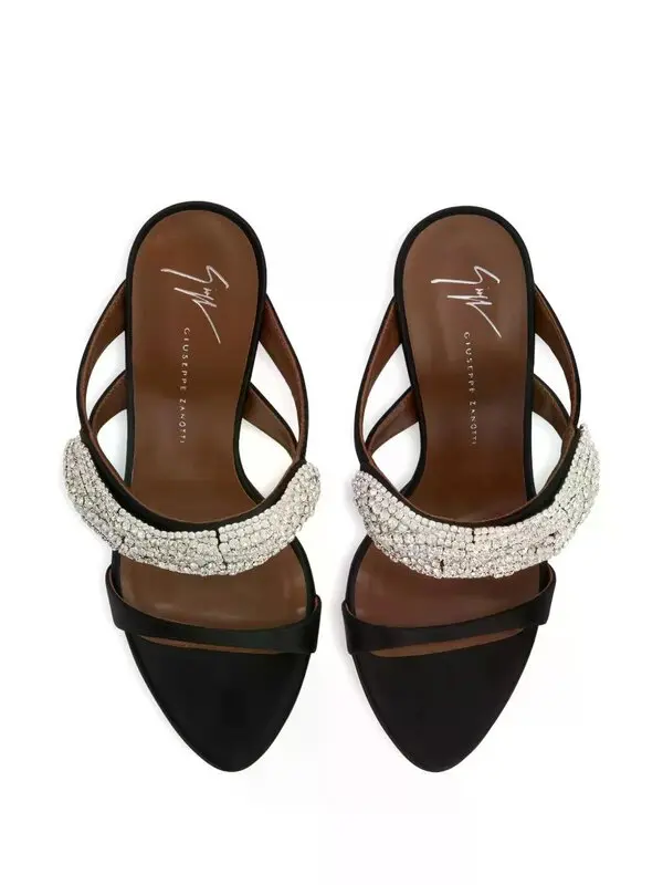 GIUSEPPE ZANOTTI Elise Soiree Sandals With Crystal Embellishments - Black