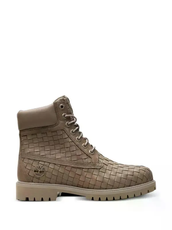 Timberland Woven Leather Lace-up Boots