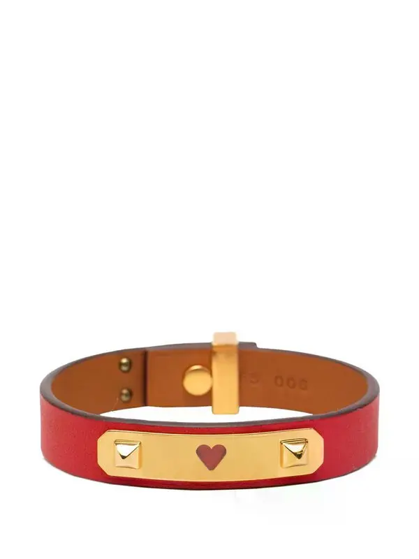 Hermès 2022 Narrow Swift Leather Bracelet With Gold-plated Buckle - Red