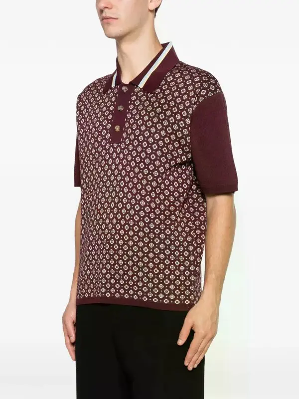 Drole De Monsieur Patterned Polo Shirt