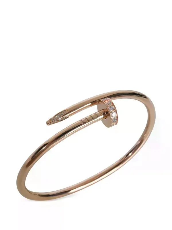Cartier 18k Rose Gold Juste Un Clou Diamond Bracelet - Pink