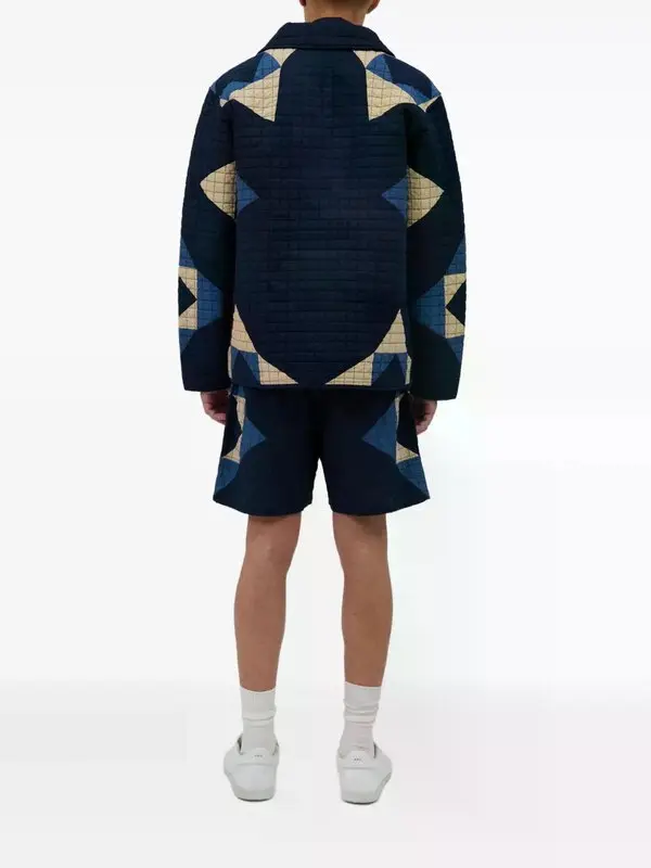 A.p.c. Quilted Geometric Pattern Shorts