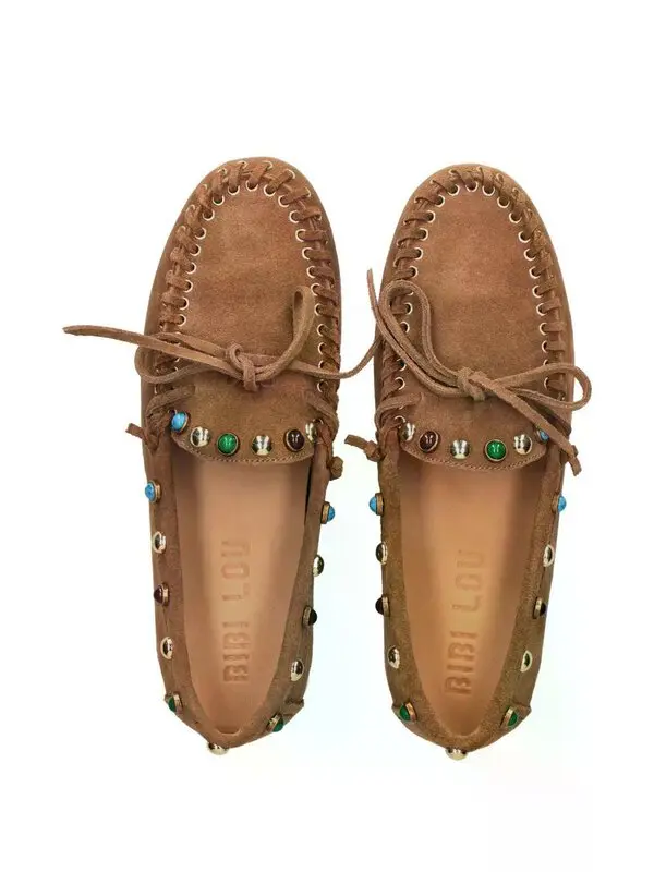BIBI LOU Studded Tie Loafers