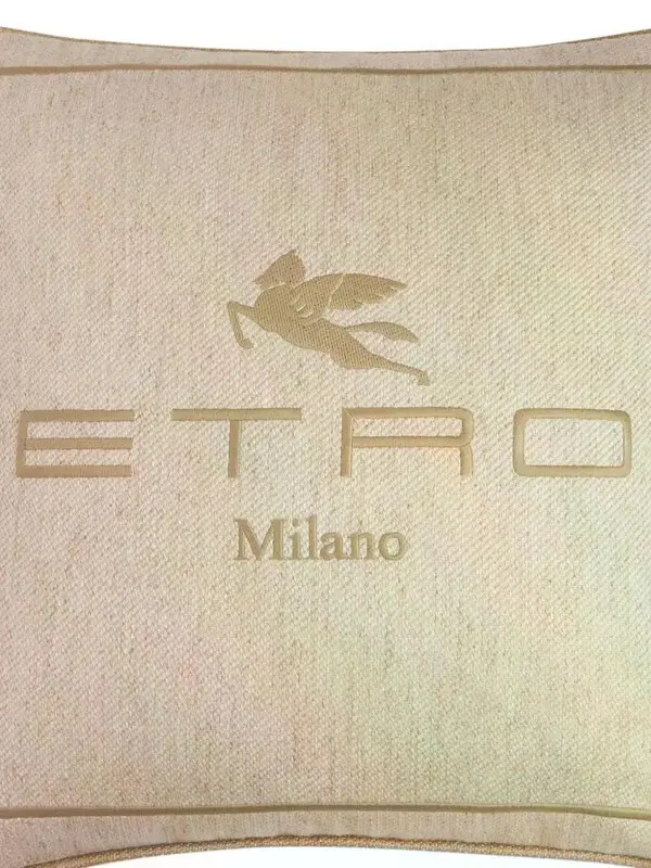 Etro Embroidered Logo Cushion