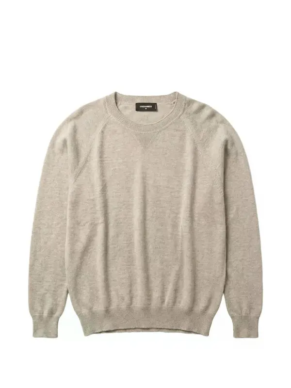 Dsquared2 Ribbed-trim Crew-neck Fine Knit Sweater