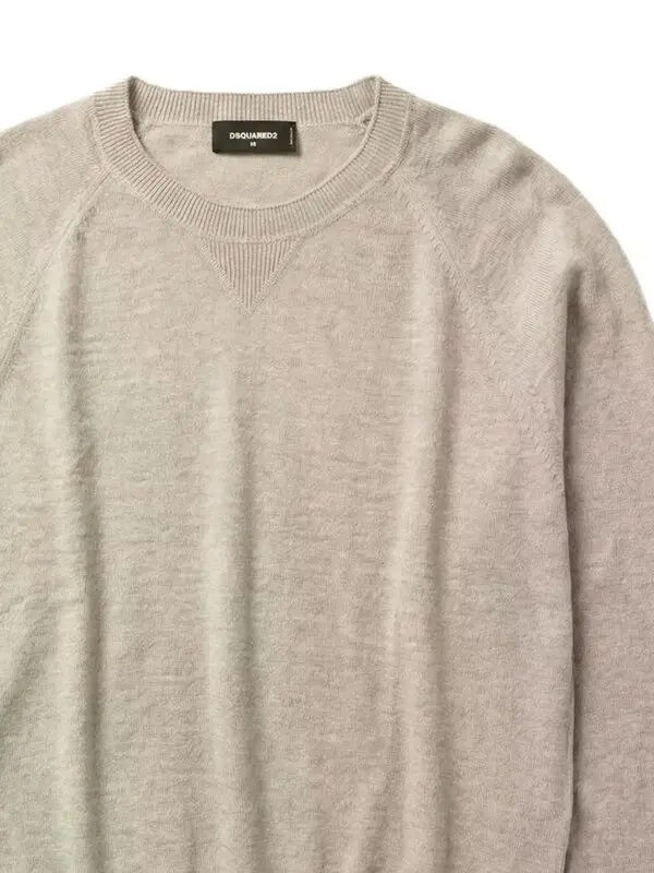 Dsquared2 Ribbed-trim Crew-neck Fine Knit Sweater