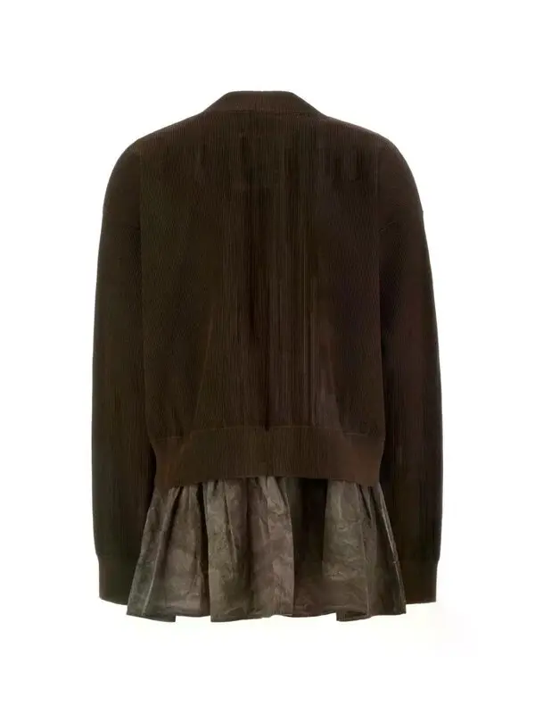 UMA WANG Oversized Cardigan With Gathered Detailing - Brown