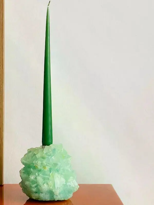 MINERAL SERIES Crystal Turquoise Candlestick Holder