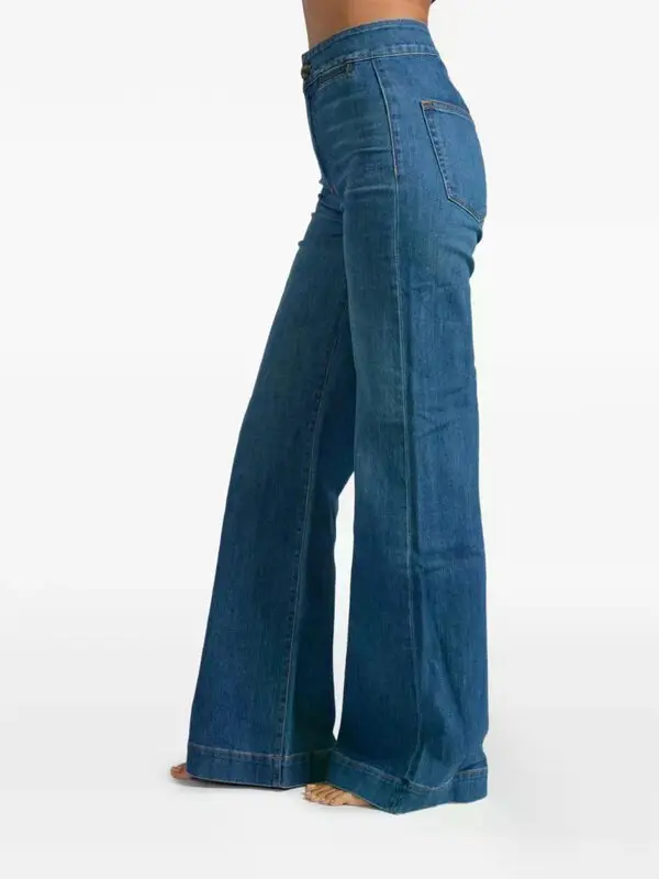 ASKK NY High-rise Flared Jeans With Contrast Stitching