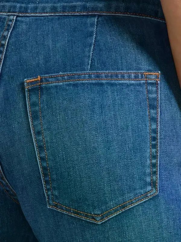 ASKK NY High-rise Flared Jeans With Contrast Stitching