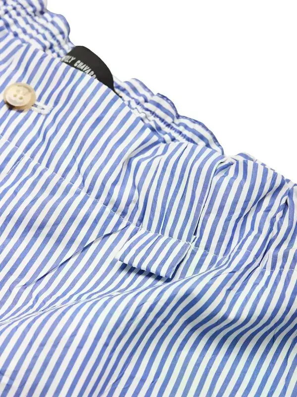WILLY CHAVARRIA Striped Cotton Shorts