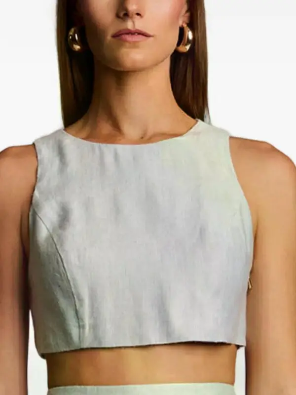 HEVRON Cropped Sleeveless Top