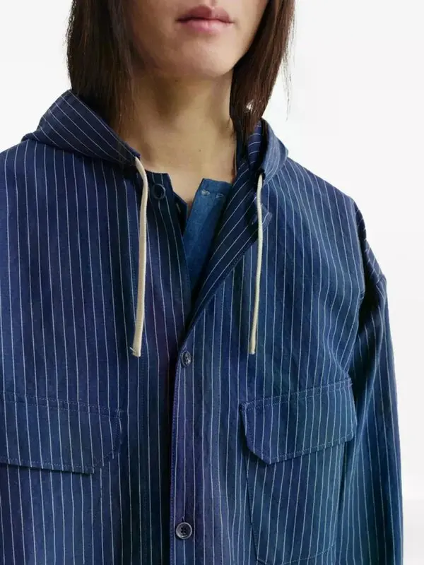 A KIND OF GUISE Tsavo Striped Hooded Jacket - Blue
