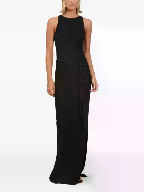 DEVON Nova Open-back Belted Maxi Dress
