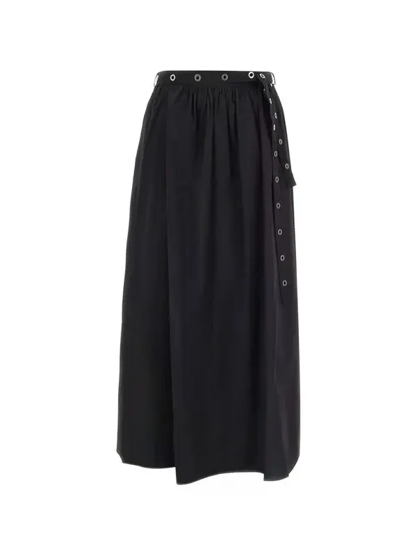 BOSS Cotton Maxi Skirt With Eyelet Detailing