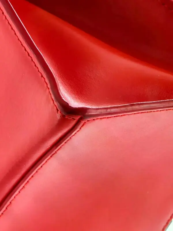 Balenciaga Hourglass Top Handle Bag Small Satchel Leather - Red