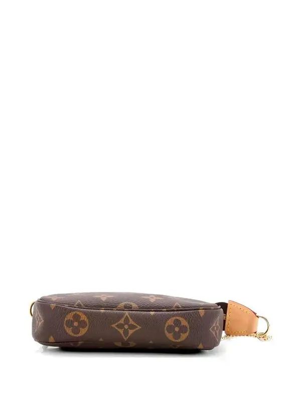 LOUIS VUITTON Pochette Accessoires Monogram Canvas Mini Clutch Bag - Brown