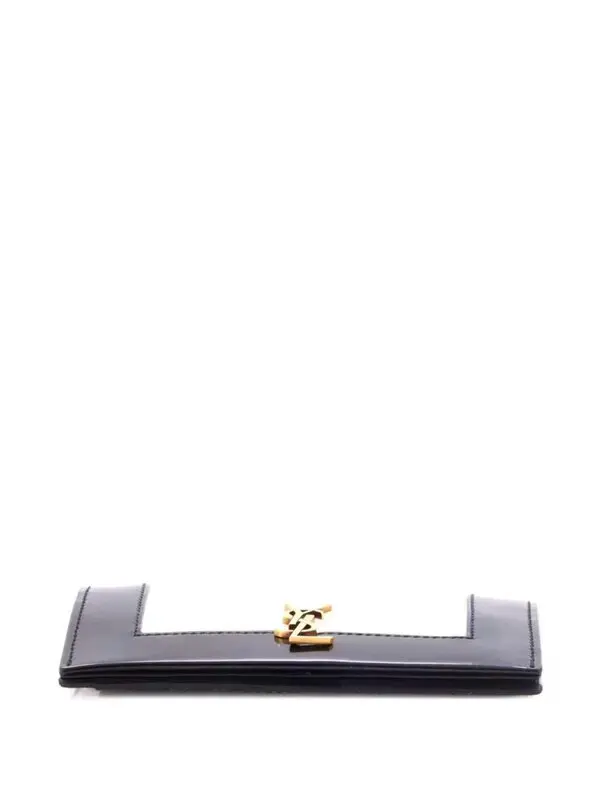 Saint Laurent Bicolor Monogram Wallet Leather And Patent Small Wallets