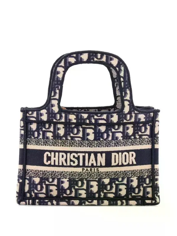 Dior Book Oblique Canvas Mini Tote Bag - Blue