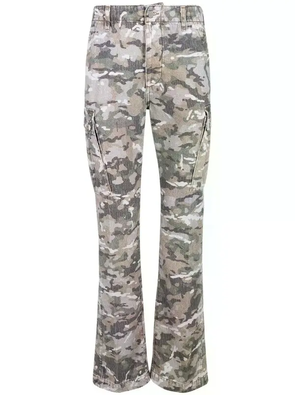 Amiri Camouflage Cargo Trousers - Green