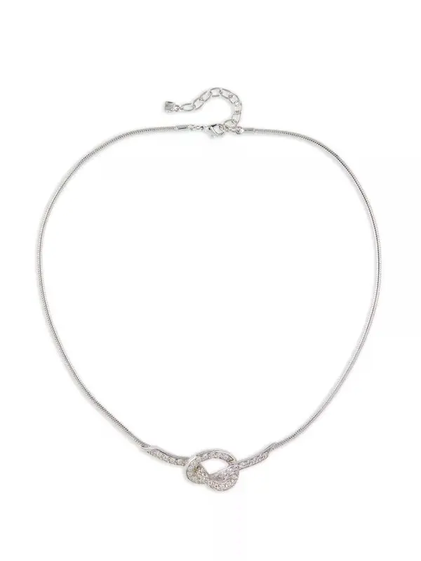 Nina Ricci Tone Knot Detail Necklace - Silver