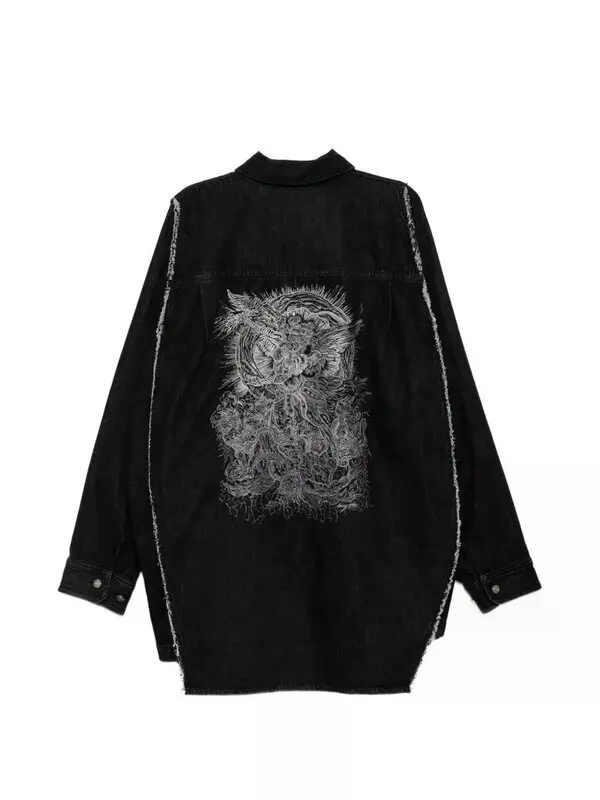 SONGZIO Polyptych Embroidered Denim Shirt