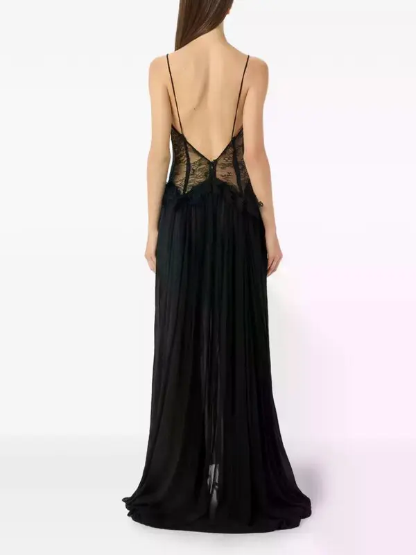 Blumarine Lace Detail Maxi Dress