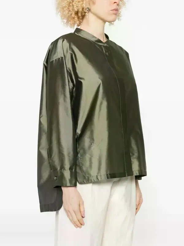 Max Mara Concealed-fastening Band-collar Shirt