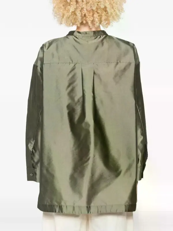 Max Mara Concealed-fastening Band-collar Shirt