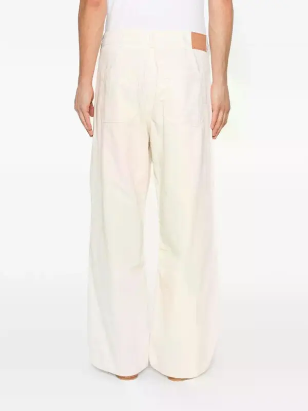 JEANERICA Chevron Design Wide Leg Trousers