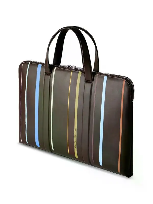 Paul Smith Stripes Top Handle Briefcase
