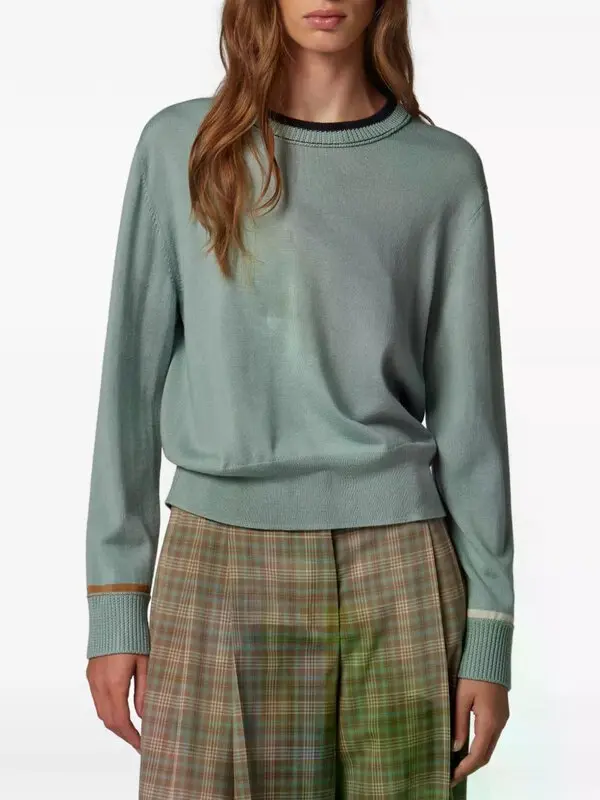 Paul Smith Contrast Trim Crew Neck Sweater - Green