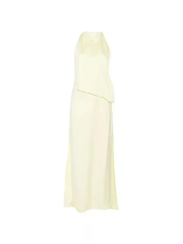 Sportmax Dolmen Asymmetric Midi Dress - Yellow
