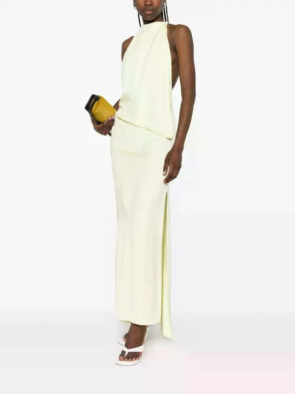 Sportmax Dolmen Asymmetric Midi Dress - Yellow