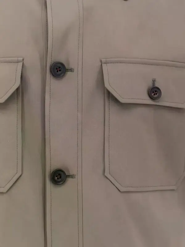 Corneliani Buttoned Patch-pocket Jacket - Neutrals