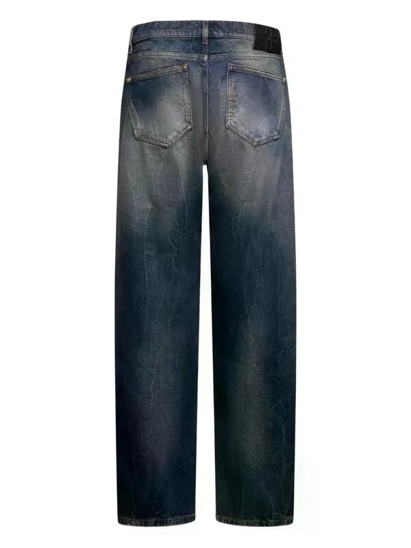 John Richmond Distressed Straight Leg Jeans