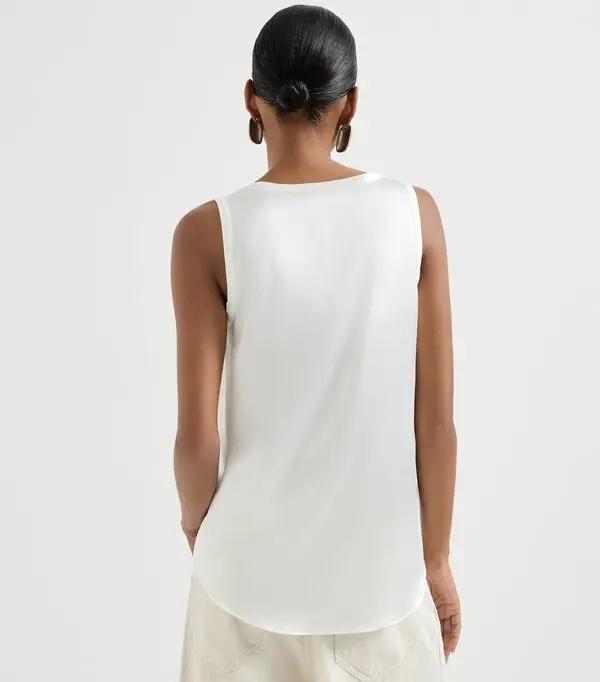 Brunello Cucinelli Stretch-silk Satin Reversible Tank Top