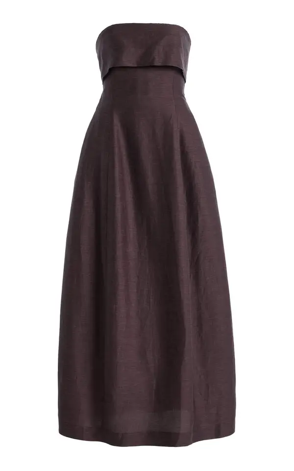 Bondi Born Bormio Bandeau Maxi Dress - Brown